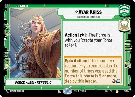 Avar Kriss - Marshal of Starlight (007/264) - Legends of the Force – Excel RC