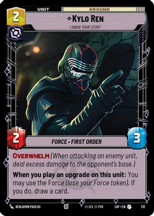 Kylo Ren - I Know Your Story (Foil) (731) - Legends of the Force Foil – Excel RC