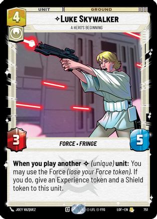 Luke Skywalker - A Hero's Beginning (Foil) (751) - Legends of the Forc ...